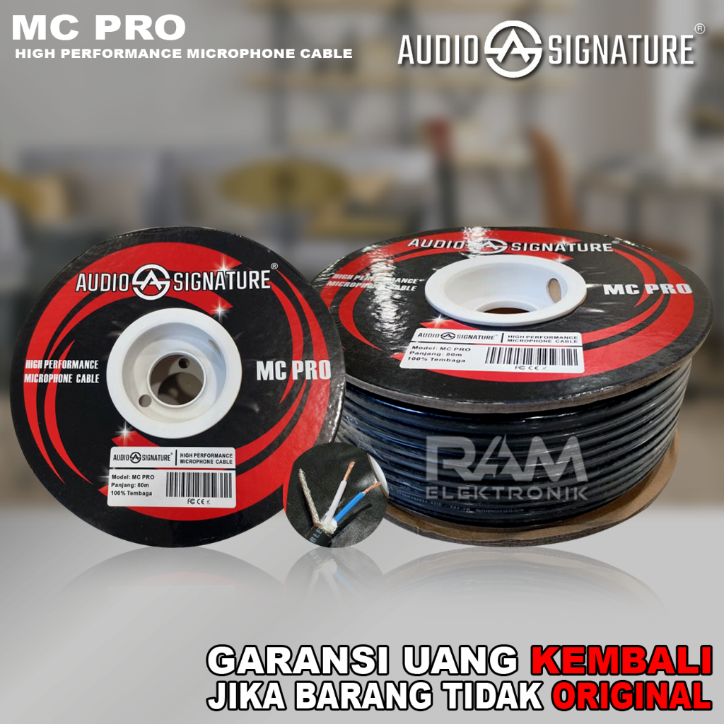 Jual Kabel Microphone Mic Stereo Isi 3 AUDIO SIGNATURE MCPRO | MC PRO Original | Shopee Indonesia