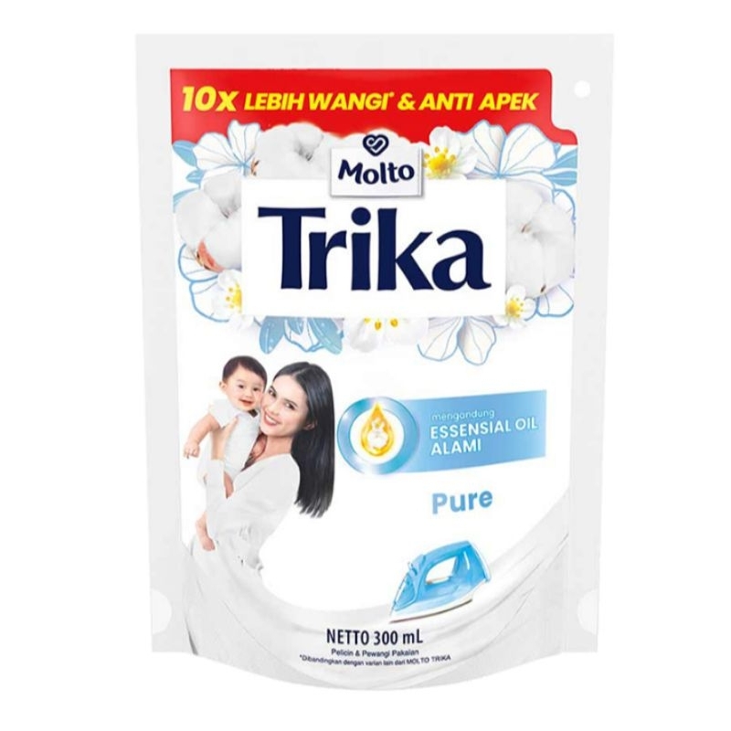 Jual Molto Trika Pelicin & Pewangi Pakaian Pure 300 ml | Shopee Indonesia