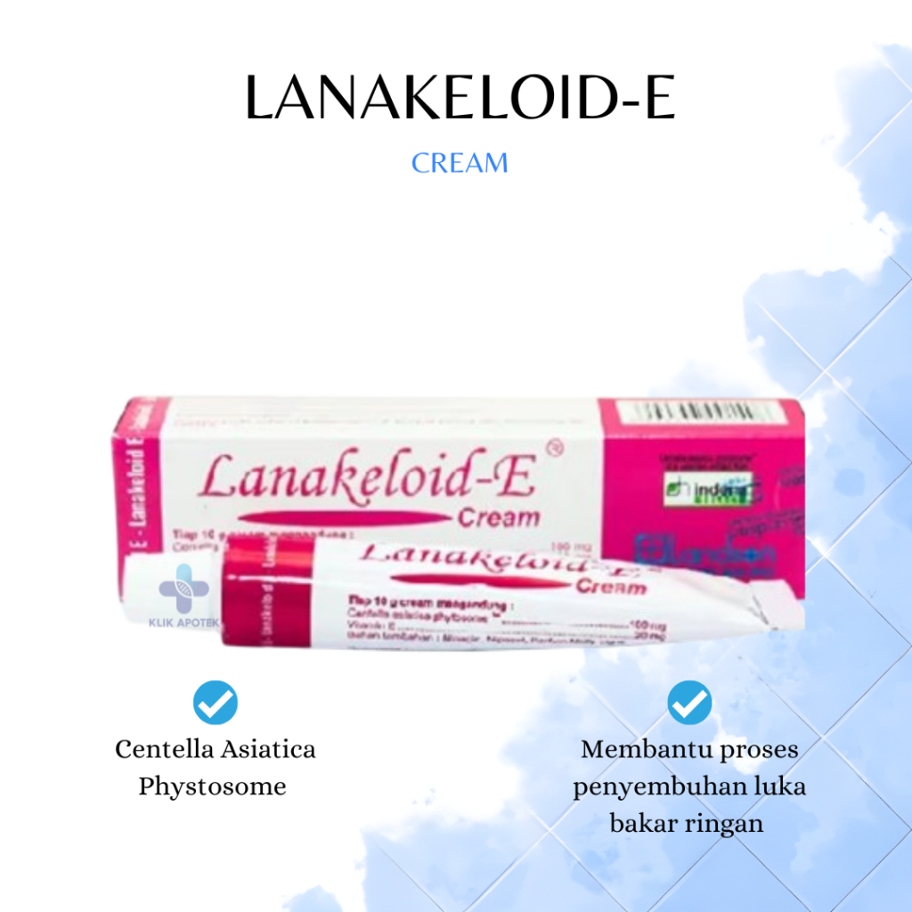 Jual Lanakeloid E Cream 10gr / Krim Penghilang Bekas Luka | Shopee ...