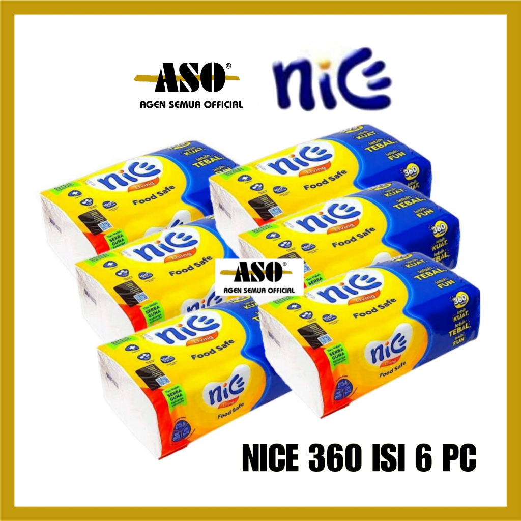 Jual [ PAKET ISI 6 ] TISU TISSUE NICE 180 sheet 2ply PROMO CASHBACK ...