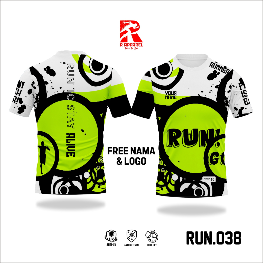 Jual Baju Kaos Olahraga Lari | Jersey Running Quick Dry Fit ...