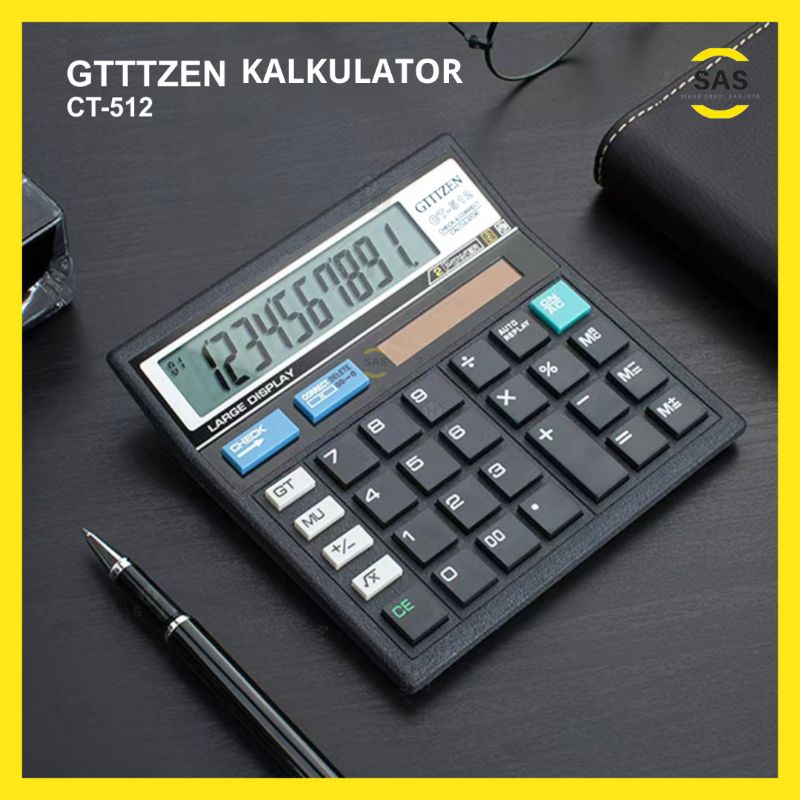 Jual [SAS] Kalkulator GTTTZEN CT-512 12 Digit / Calculator Check Dual 2 ...
