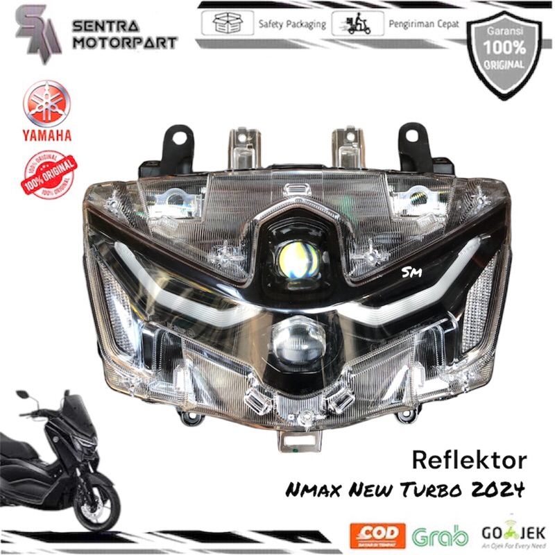 Jual Reflektor lampu headlight depan nmax new turbo 2024 original ...