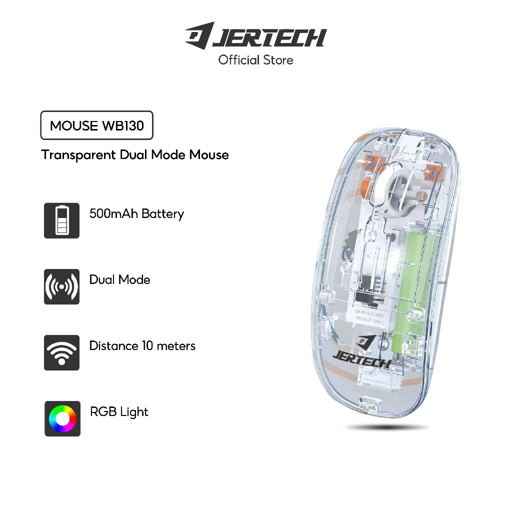 Jual JERTECH Mouse Wireless Dual Mode WB130 Mouse Bluetooth PC USB 2 ...