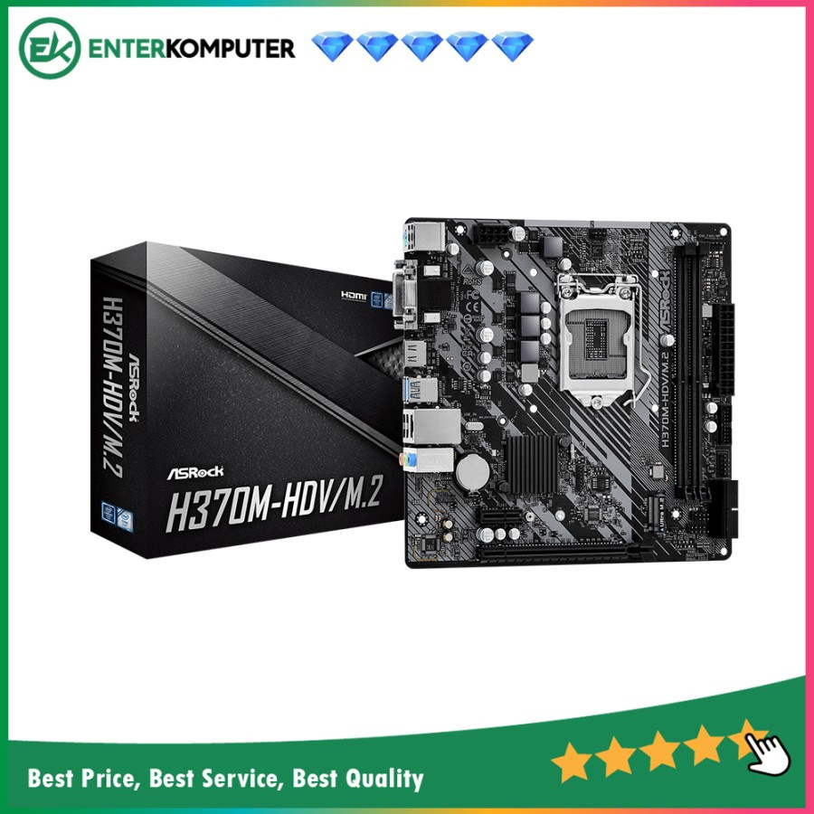 Jual ASRock H370M-HDV/M.2 - LGA1151V2 H370 DDR4 USB3.2 SATA3 ...