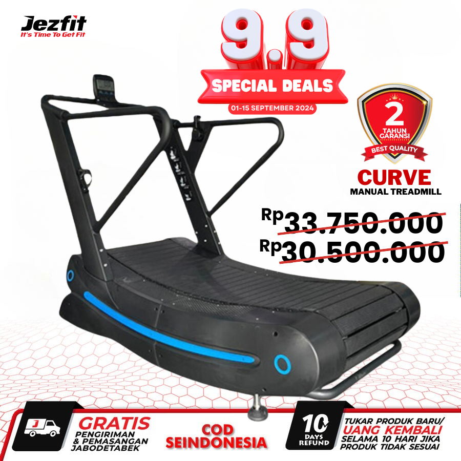 Jual Alat Fitness Big Treadmill Manual Curve Jezfit Alat Olahraga ...