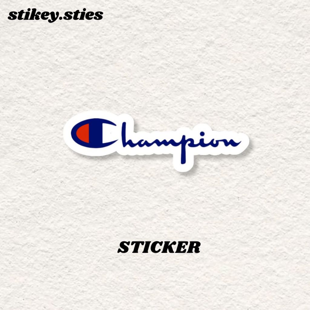 Jual STICKER CHAMPION AESTHETIC BRAND ANTI AIR VINYL / STIKER HELM ...