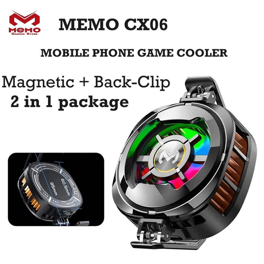 Jual MEMO Funcooler CX06 Magnetic and Clip Phone Cooler Kipas Pendingin ...