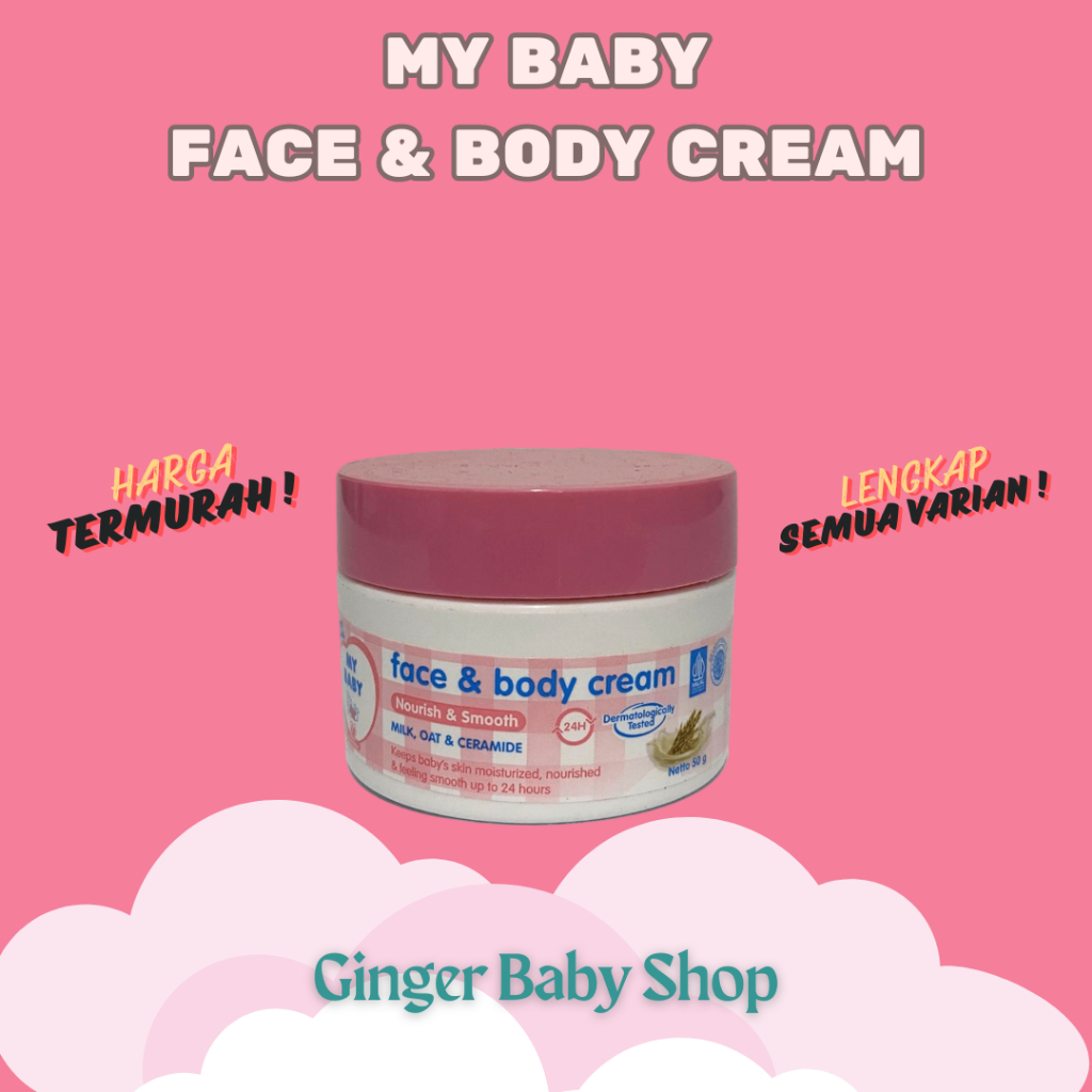 Jual My Baby Face & Body Ceram Nourish & Smooth 50 g Krim Kulit Muka ...