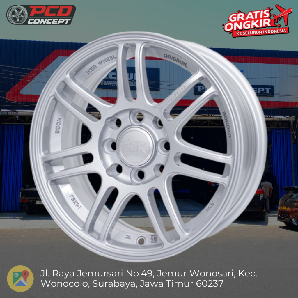 Jual Velg Mobil Sigra Datsun Go Brio Jazz Xenia Ring 14 HSR BOON 1419 BOROKO 04 R14 Glossy ...