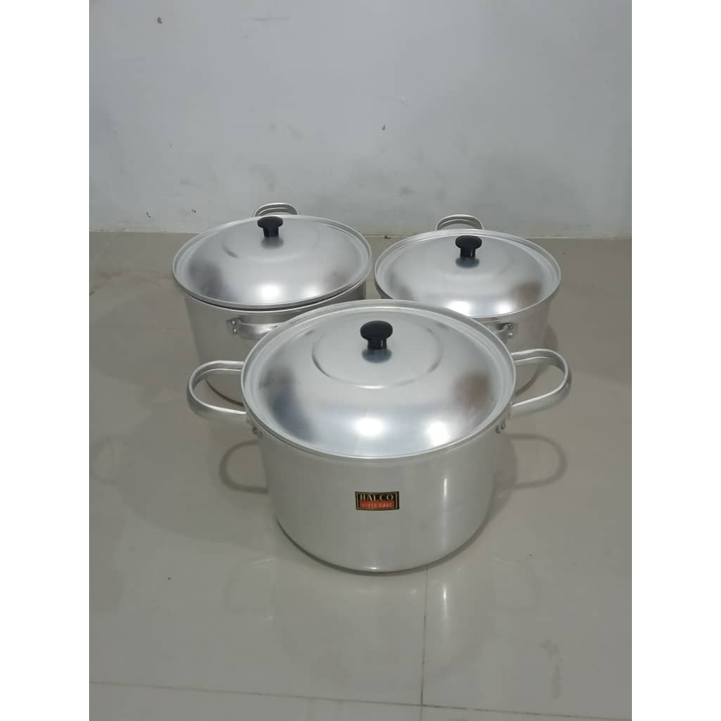 Jual A-209 Halco Panci Set Aluminium Tinggi 22/24/26/28 32/34/36/40 Cm ...