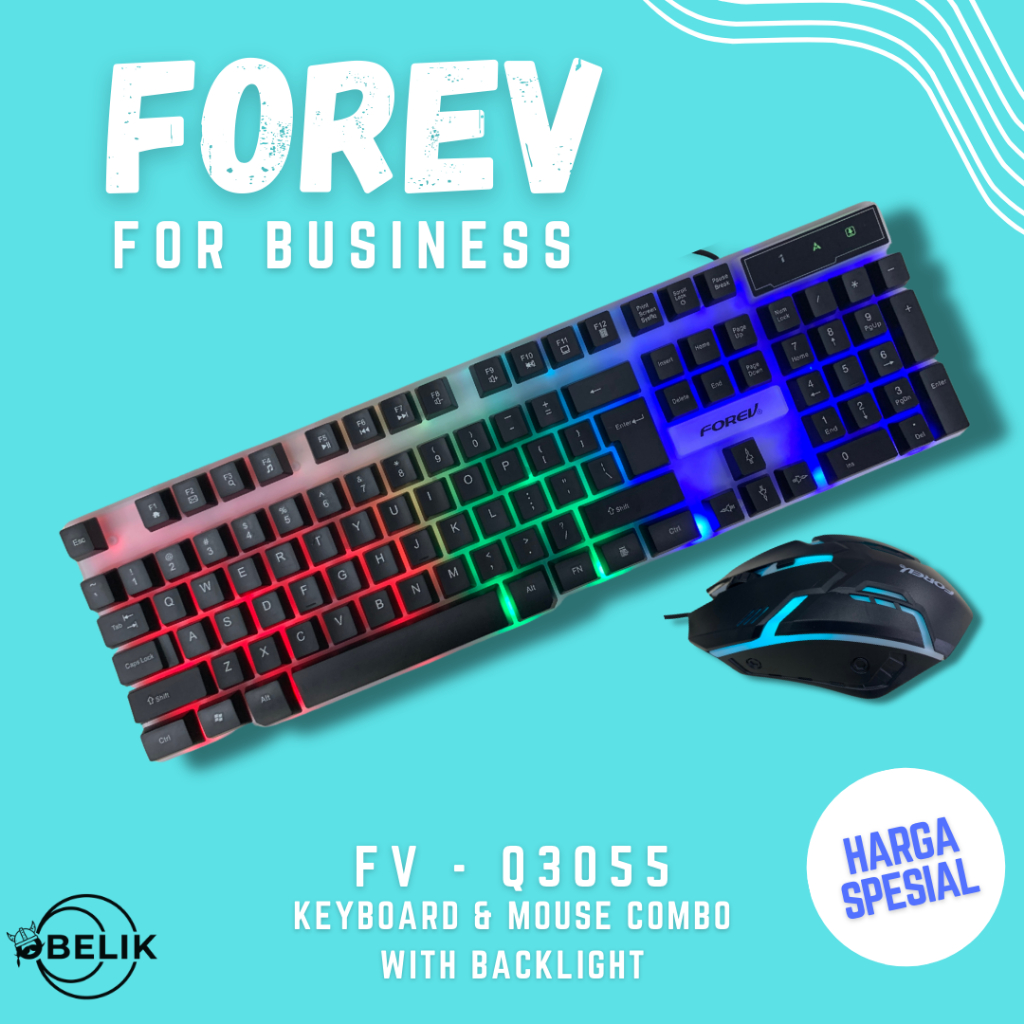 Jual FOREV Gaming Keyboard FV-Q305S SET Keyboard dan Mouse Backlit ...