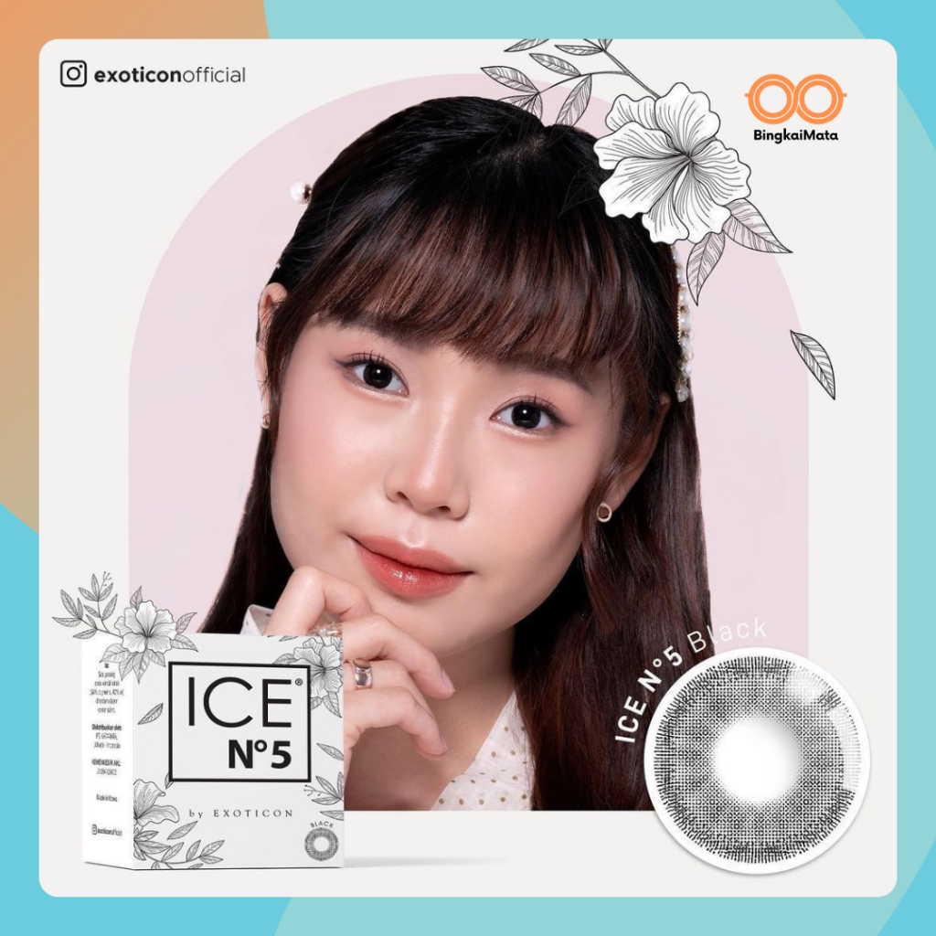 Jual Softlens Minus SOFTLENS KOREA MURAH ICE N5 BLACK | Shopee Indonesia