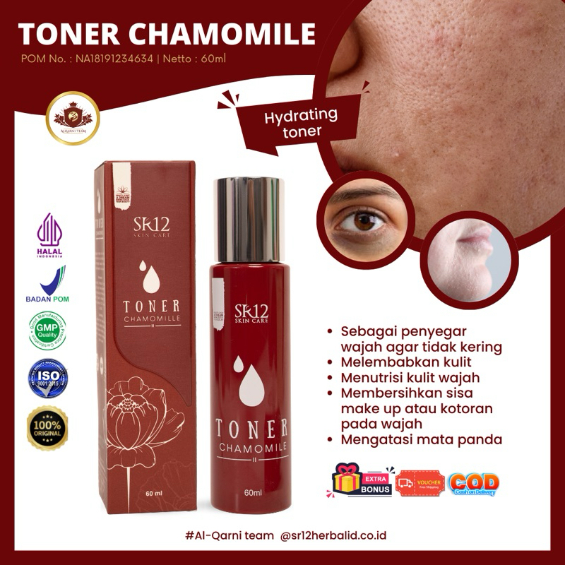 Jual TONER CHAMOMILE SR12 / TONER WAJAH / MENCERAHKAN WAJAH / MATA ...