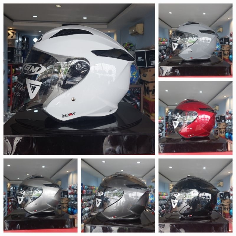 Jual HELM GM KING FIGHTER SOLID ULTRA & BASIC | Shopee Indonesia