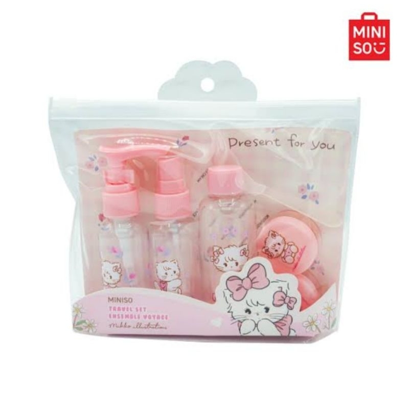 Jual Miniso-Mikko Collection Travel Bottles Set 5 pcs (Cammy) | Shopee ...