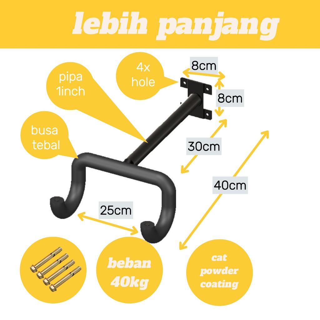 Jual gantungan sepeda dinding rak sepeda tempel dinding | Shopee Indonesia