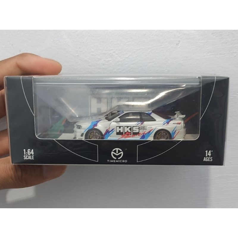 Jual Time Micro Nissan Skyline GTR R34 HKS White | Shopee Indonesia