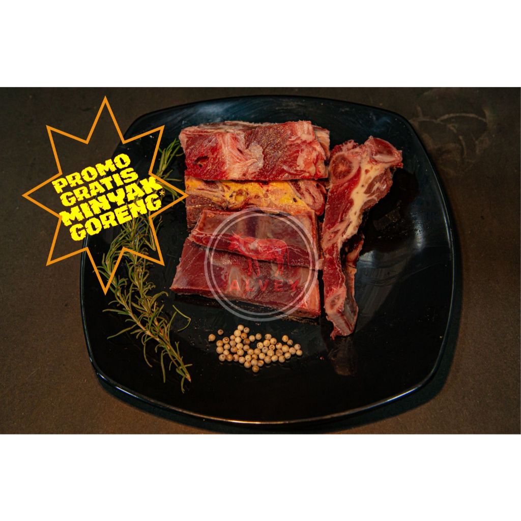 Jual Iga Backrib Konro 1kg – Halal 100%, ALVEY BEEF - Vacum Pack ...