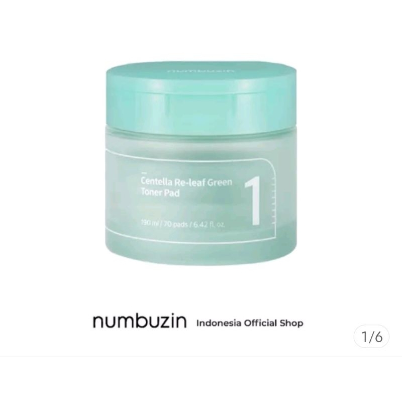 Jual Numbuzin No.1 Centella Re-Leaf Green Toner Pad 190ml (70 Pads) | Shopee Indonesia