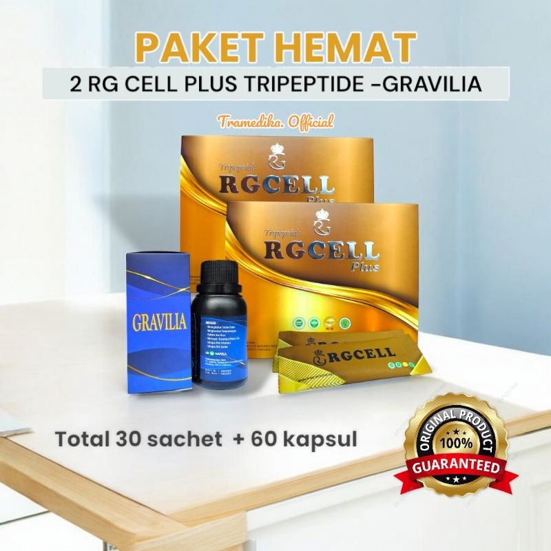 Jual RG CELL Plus 2 box + 1 Gravilia isi 60 kapsul | Shopee Indonesia