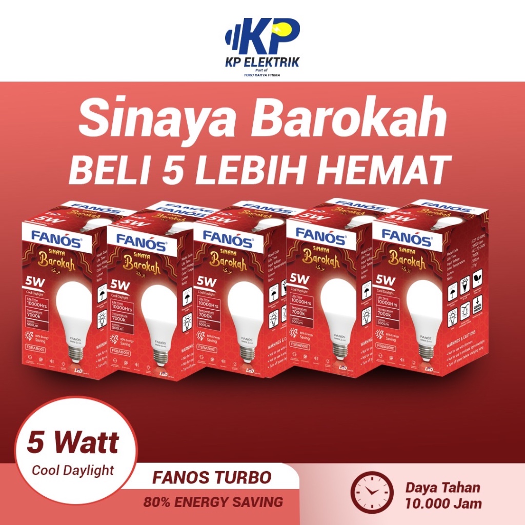 Jual Lampu LED Sinaya Barokah 5 watt (beli 5 lebih hemat) | Shopee Indonesia