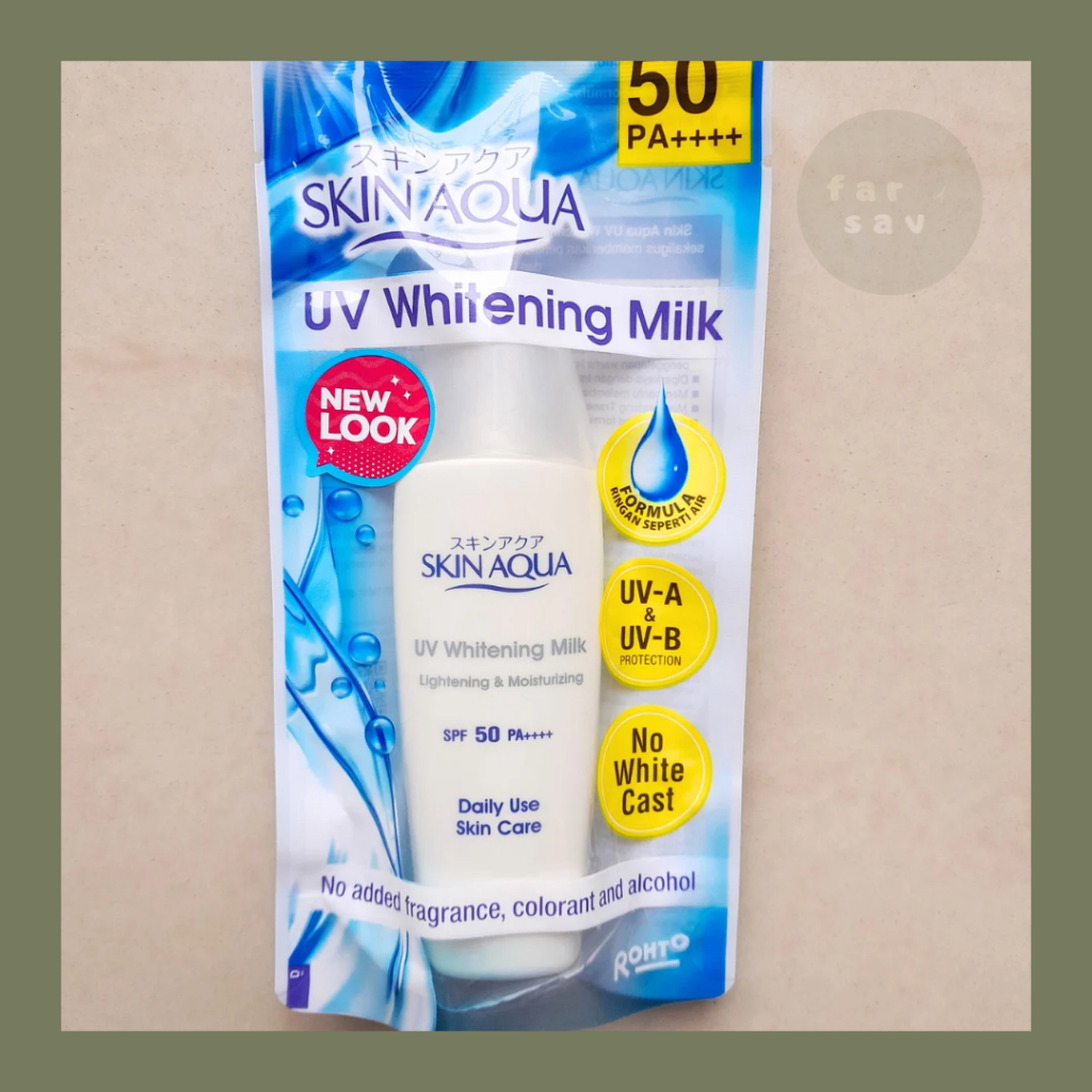 Jual SKIN AQUA, Skin Aqua UV Whitening Milk SPF 50 PA+++ 40ml. | Shopee Indonesia