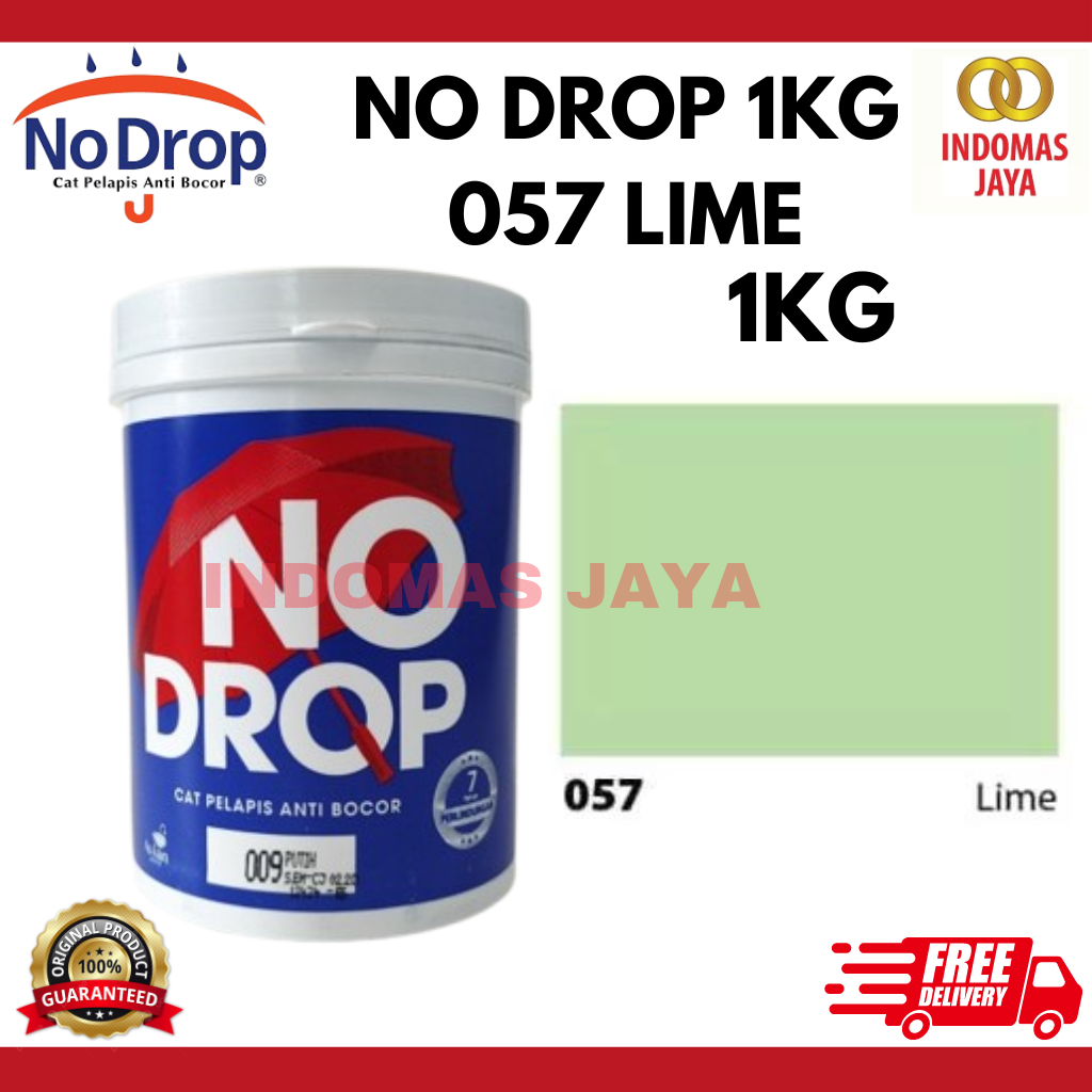 Jual CAT ANTI BOCOR KEDAP AIR WATERPROOFING 1KG 057 LIME NODROP / NO ...