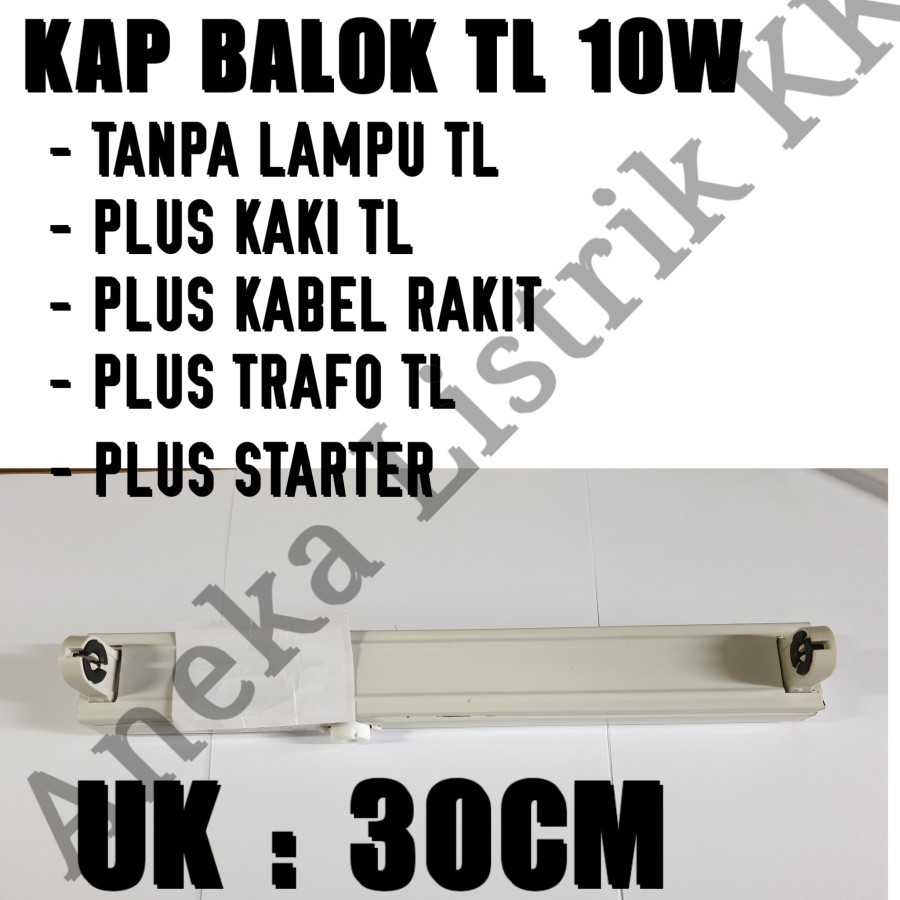 Jual KAP BALOK 10W RUMAH BOX LAMPU NEON TL 10 W WATT + KAKI + TRAFO ...
