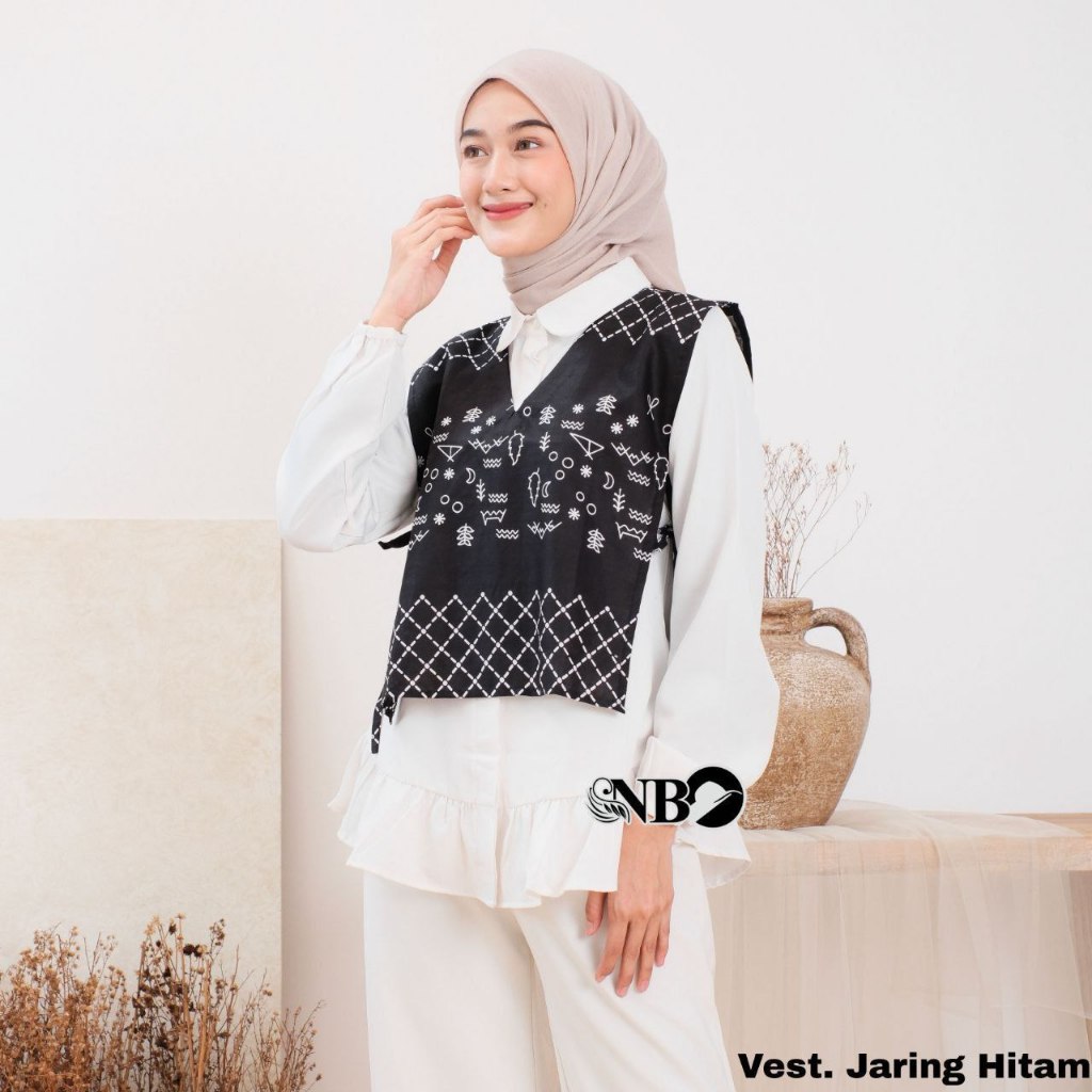 Jual Aesthetic vest / Vest Batik / Vest Kantor | Shopee Indonesia