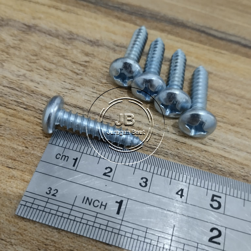 Jual SEKRUP PH PAB 12X1 PANJANG 2,5CM SKRUP P+AB TAPPING TAPING 12 X 1 ...