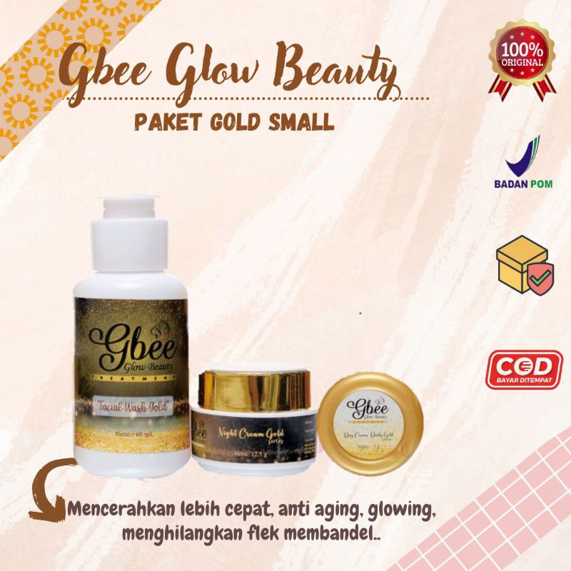 Jual Gbee Glow Beauty Paket Gold Kinclong Small Untuk Mencerahkan ...