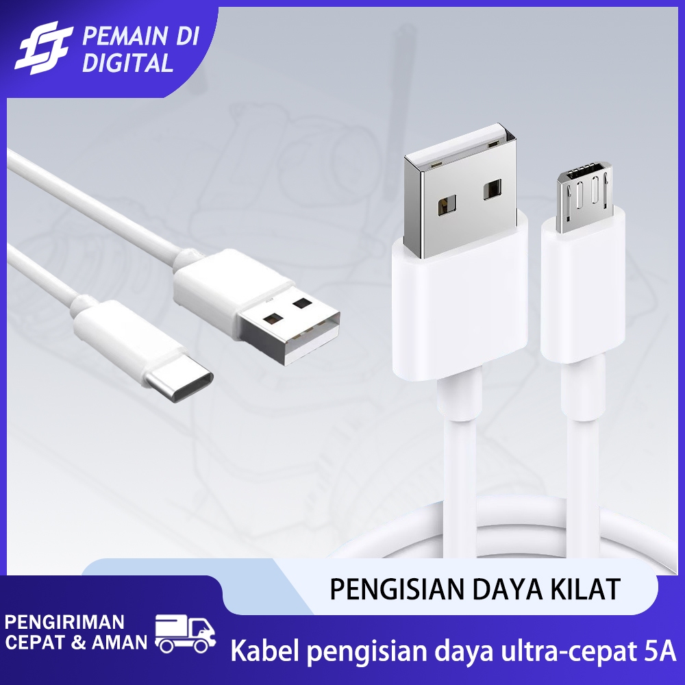 Jual Kabel data pengisian cepat 5A Tipe-c, Micro USB | Shopee Indonesia