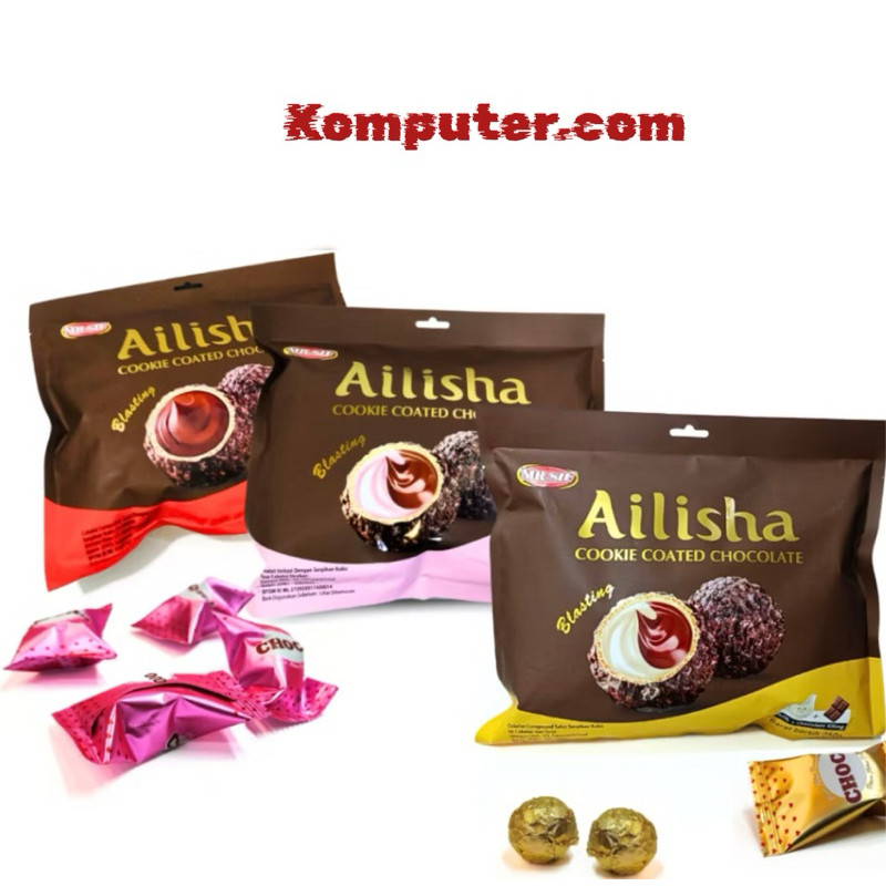 Jual Cokelat Cookie Ailisha isi 200gram Cokelat Lumer rasa Vanilla ...