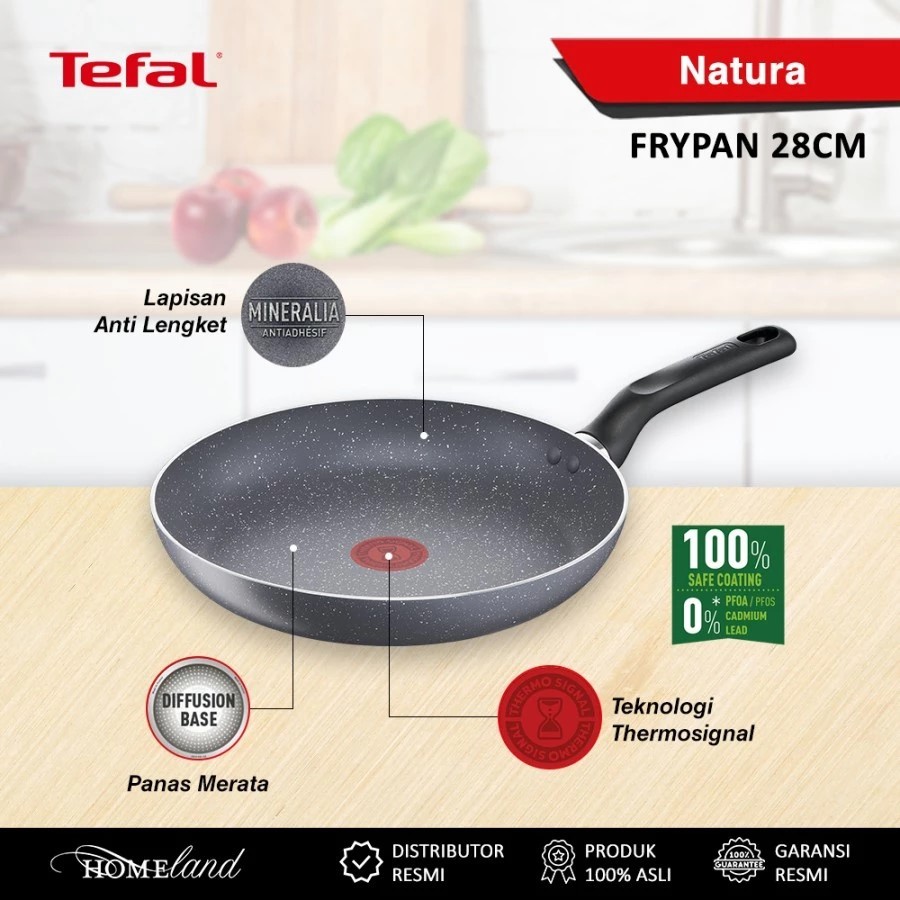Jual Tefal Natura Frypan / Panci Wajan Penggorengan 28cm (B2260695) | Shopee Indonesia