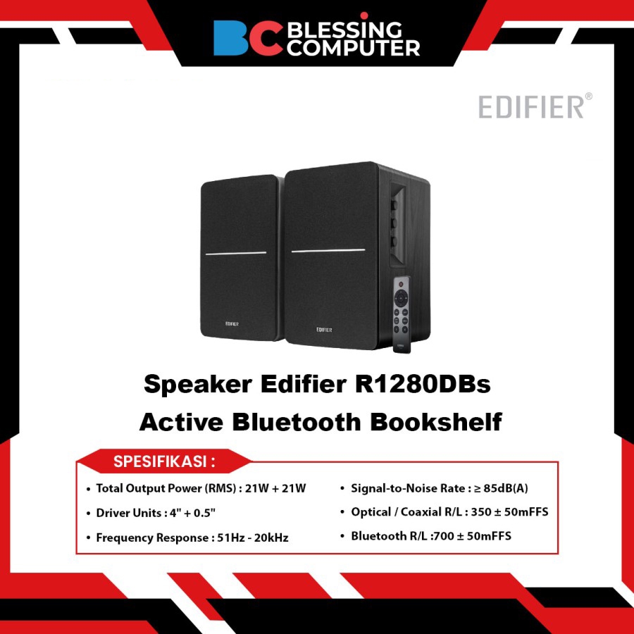 Jual Speaker Edifier R1280DBs Active Bluetooth Bookshelf - Black ...