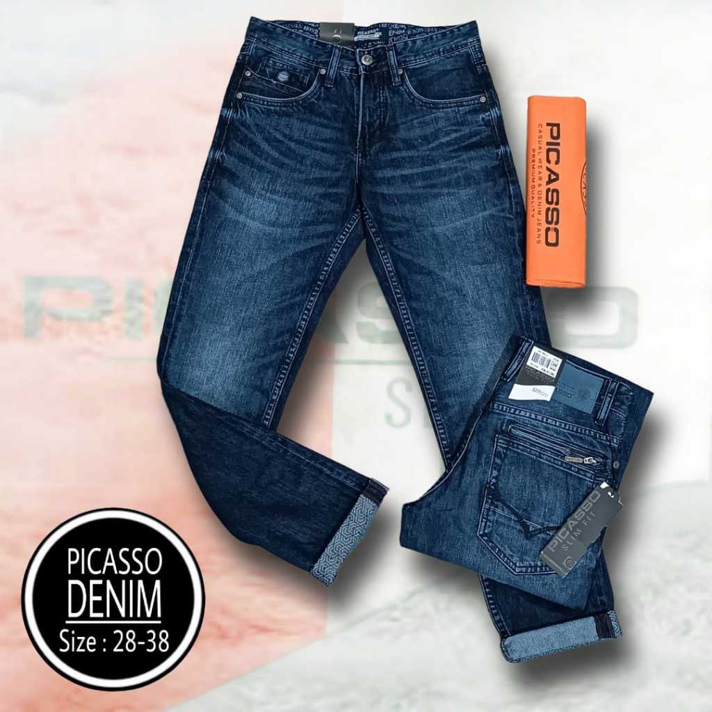 Jual picasso - celana panjang jeans pria picasso slimfit terbaru ...