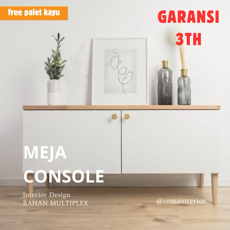 Jual FT12 Meja consule Meja ruangan Meja nakas buffet 2 laci Meja ...