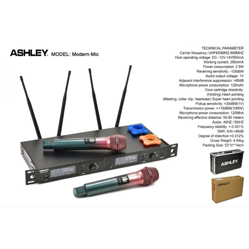 Jual mic wireless ashley modern microphone ashley modern free koper ...