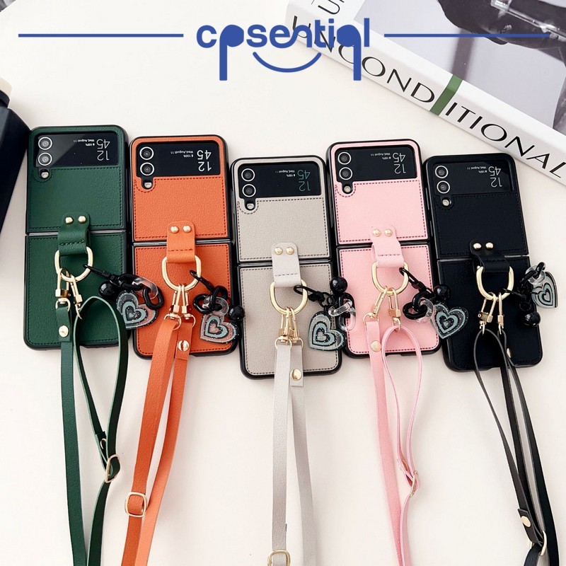Jual [NEW] Case Samsung Z Flip Model Leather Rope | For Samsung Z Flip ...