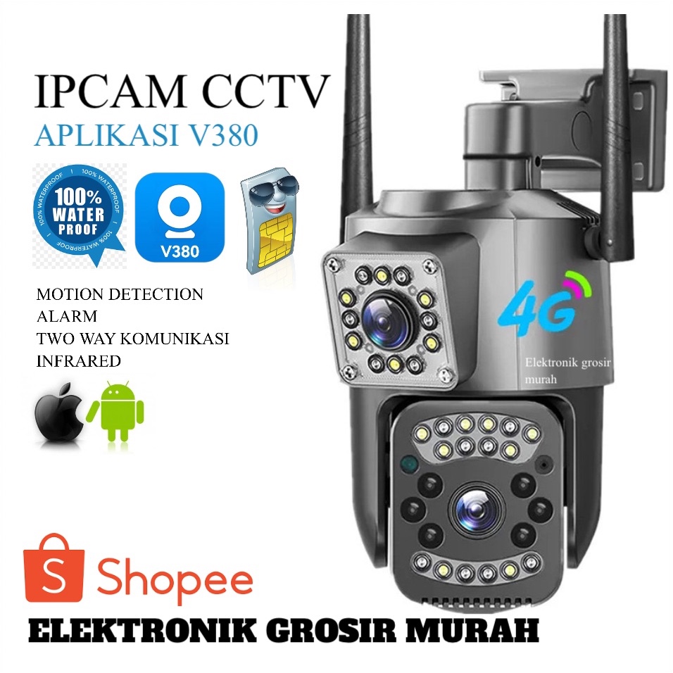 Jual V380 CCTV IP OUTDOOR INDOOR TANPA WIFI KAMERA DUAL LENS V380 SIM ...