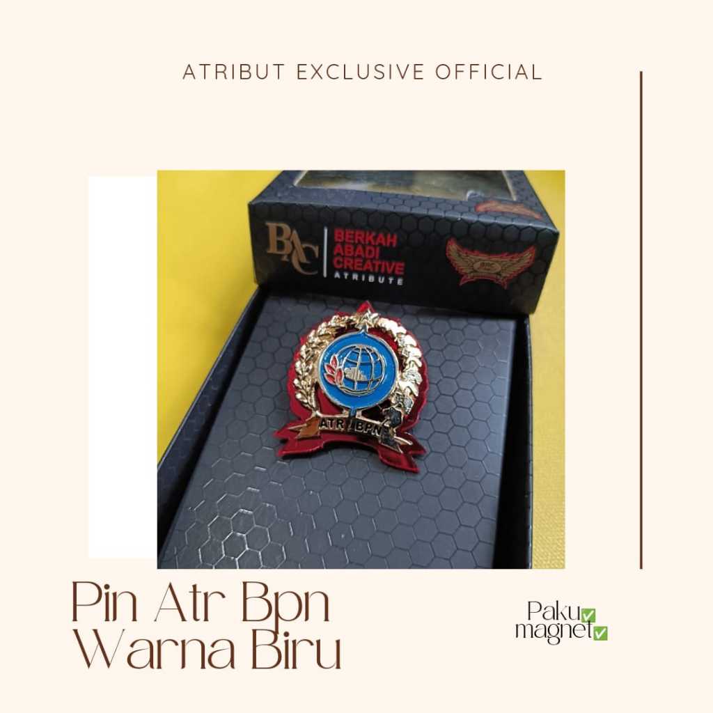 Jual PIN ATR BPN CAT BIRU AKRILIK EXCLUSIVE | Shopee Indonesia