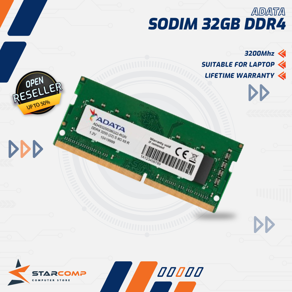 Jual Sodim ADATA 32GB DDR4 3200Mhz Sodimm RAM Laptop | Shopee Indonesia