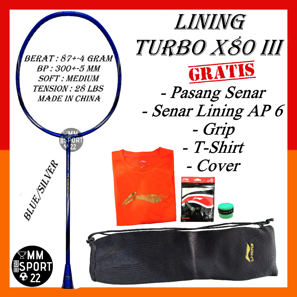 Jual LINING Turbo X SERIES iii gen 3 Raket Badminton Original | Shopee ...
