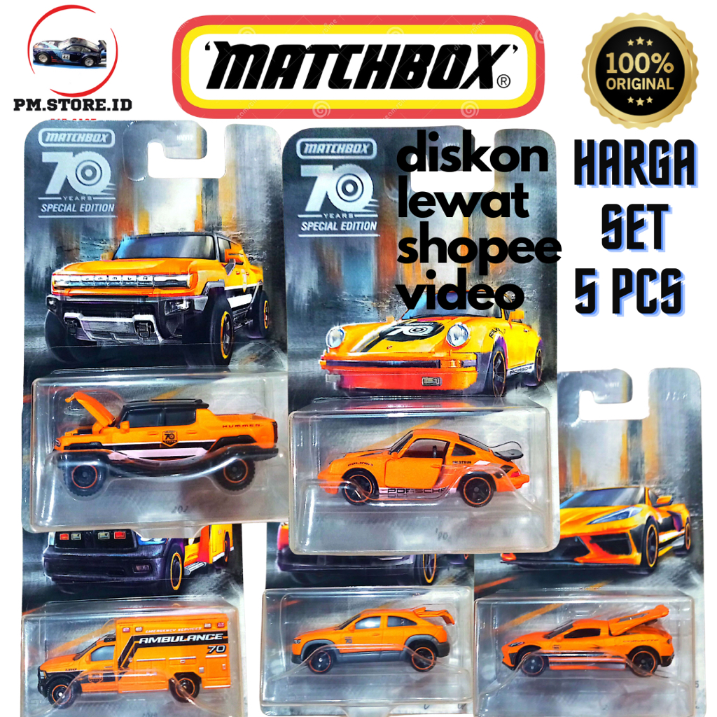 Jual matchbox 70 years spesial edition set isi 5 bisa ecer | Shopee ...