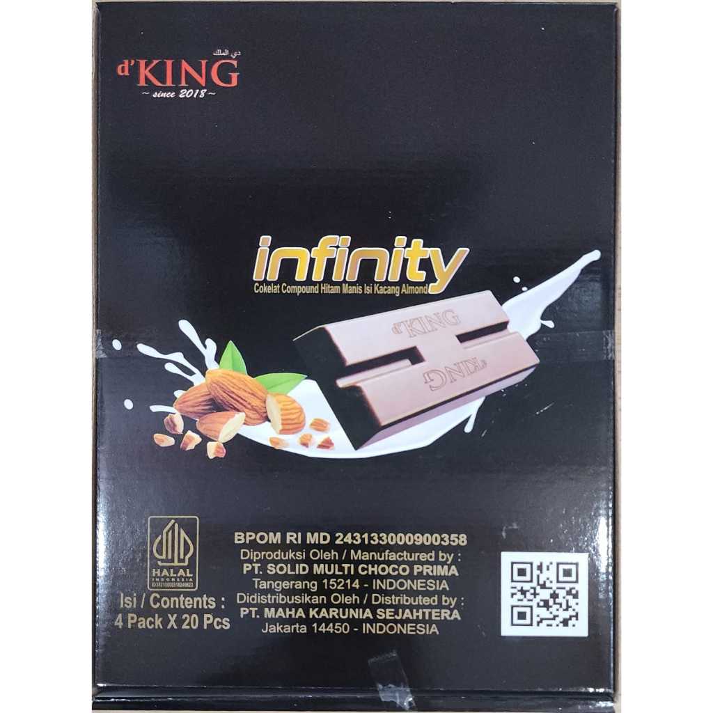 Jual D'KING COKELAT INFINITY 20 KOTAK (1 KOTAK ISI 4 PACKS) | Shopee Indonesia