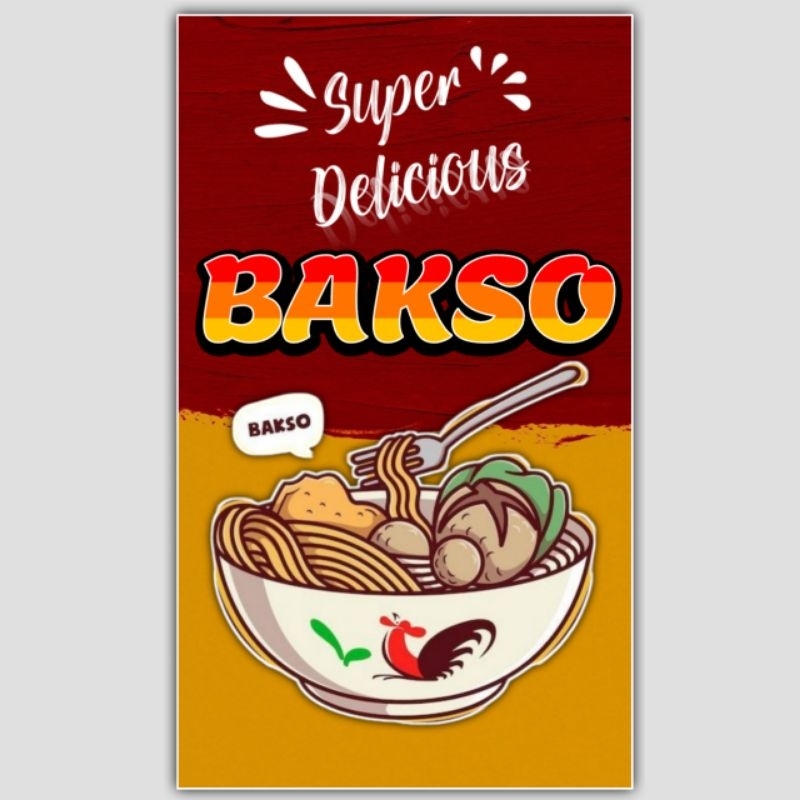 Jual Stiker Bakso | Stiker Gerobak Jualan | Shopee Indonesia