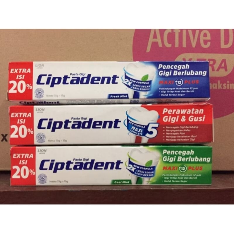Jual CIPTADENT PASTA GIGI DENGAN 2X FORMULA LEBIH SEGAR 225 GRAM ...