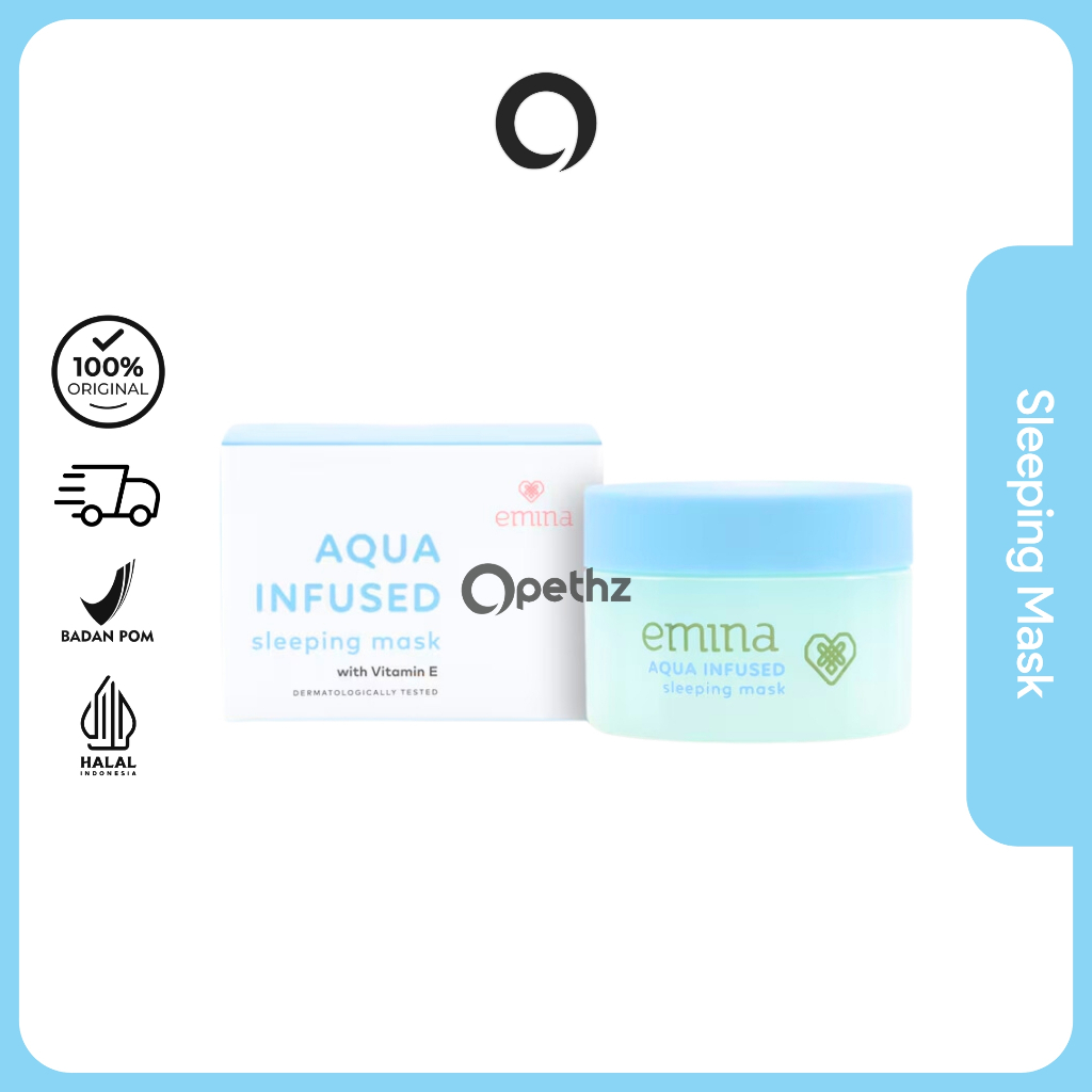 Jual EMINA Aqua Infused Sleeping Mask 30gr - Glowing Cream Moisturizer ...