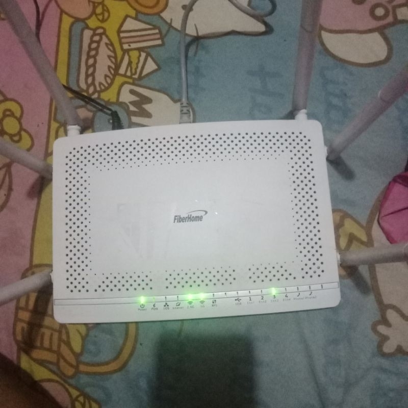 Jual Router FiberHome HG8245N premium 6 antena port biru lengkap ...